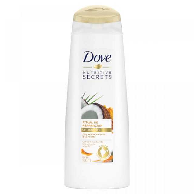 Shampoo Dove Ritual de Reparación Coco y Cúrcuma - Sergio Perfumerias