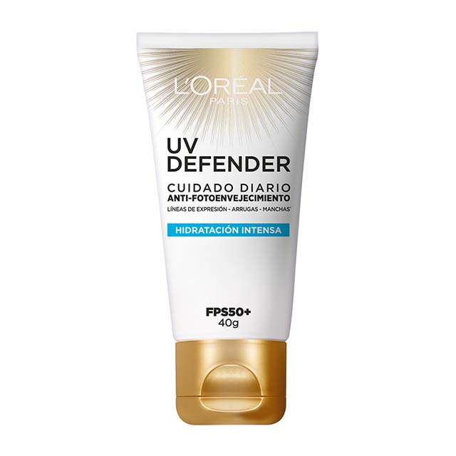 Crema Facial Hidratación Intensa UV Defender L'Oréal Paris FPS 50 x 40 grs - Sergio Perfumerias