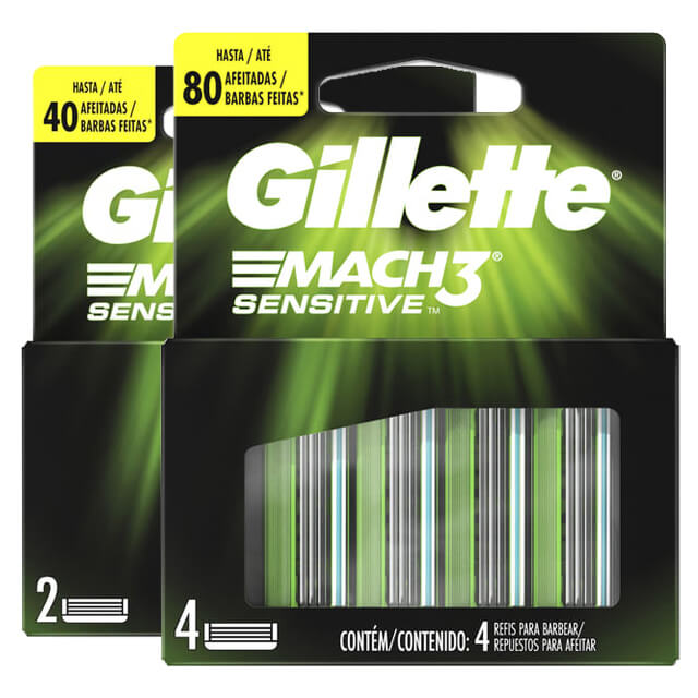 Repuestos para afeitar Gillette Mach 3 Sensitive - Sergio Perfumerias