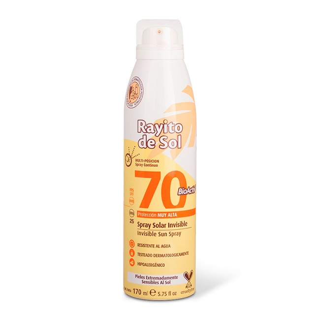 Protector Solar en aerosol Rayito de Sol FPS 70 x 170 ml - Sergio ...