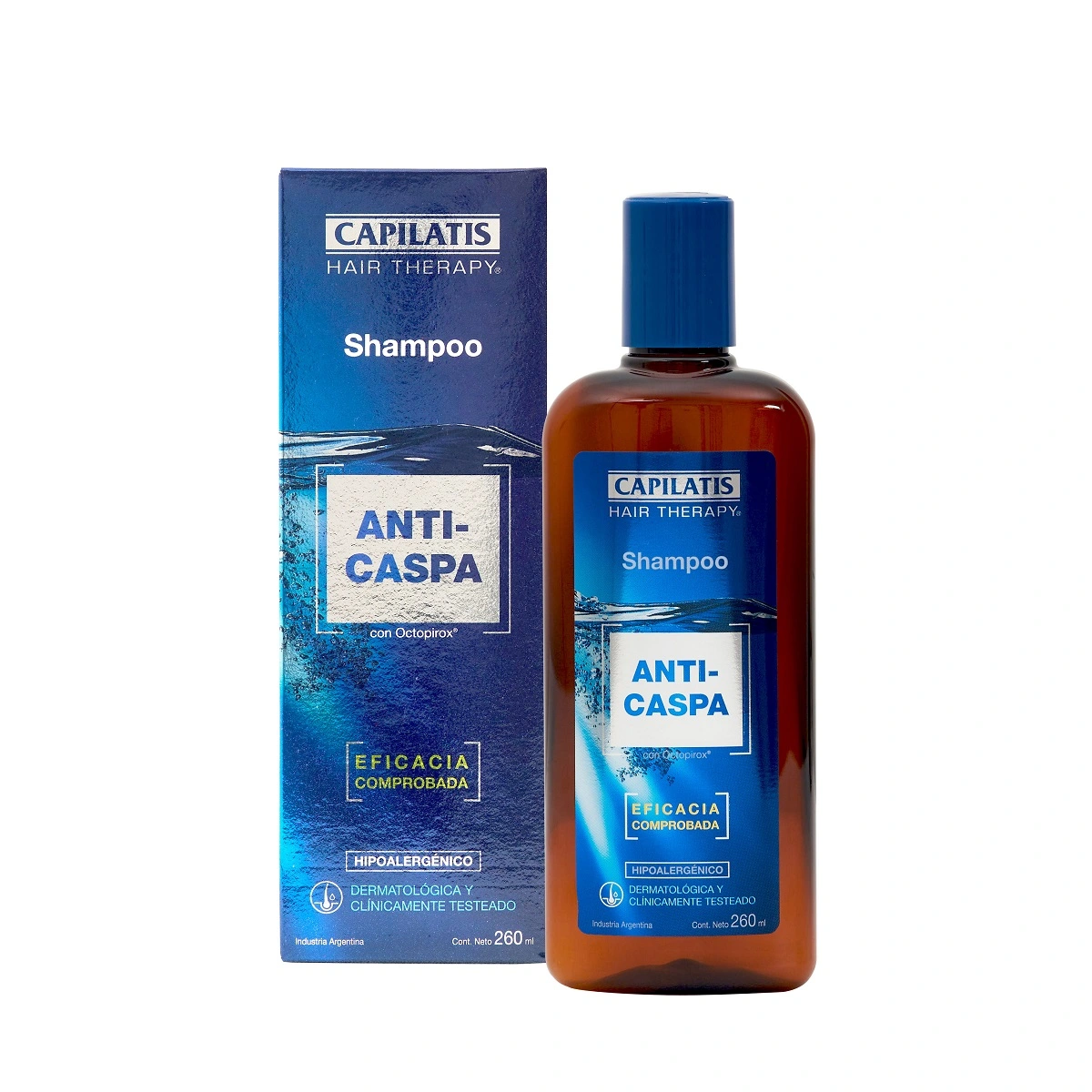 Shampoo Capilatis Anti-Caspa con Ortopirox hipoalergenico x 260 ml - Sergio Perfumerias