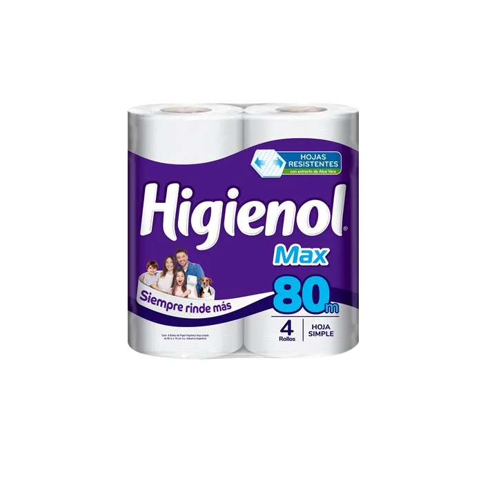Papel higiénico Higienol MAX 4 x 80 m - Sergio Perfumerias