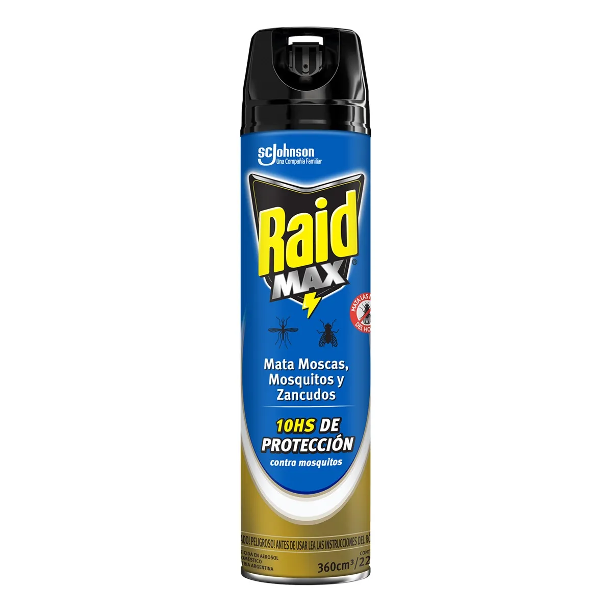 Aerosol Insecticida Raid Max Mata Moscas Mosquitos y Zancudos x 360 ml ...