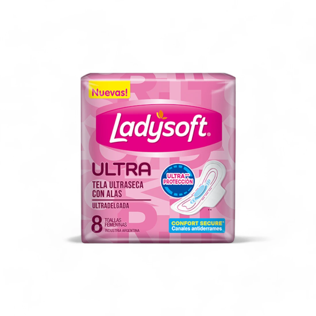 Toallas Sanitarias Ladysoft Ultradelgada Ultraseca con alas x 8 uds - Sergio Perfumerias