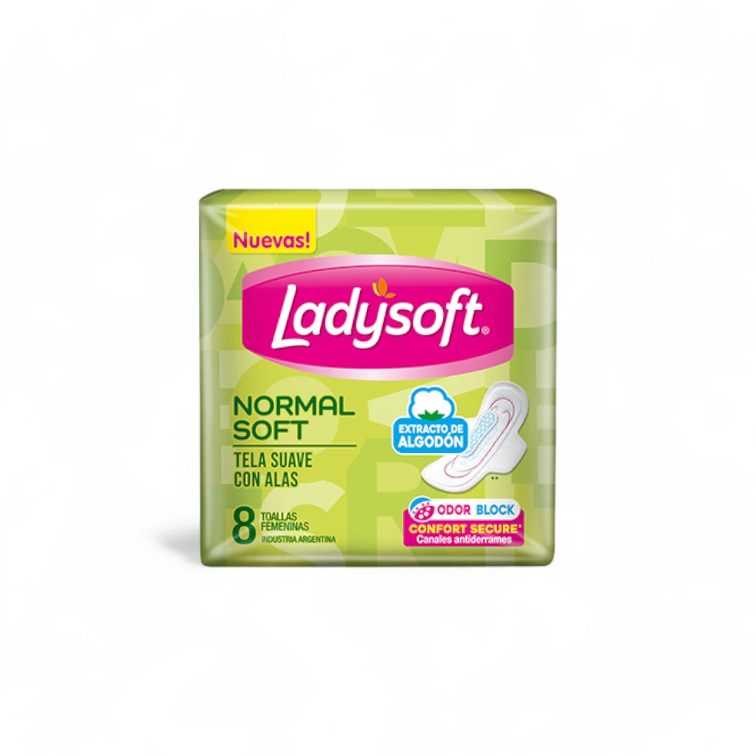 Toallas Sanitarias Ladysoft Normal Soft Suave con alas x 8 uds - Sergio Perfumerias